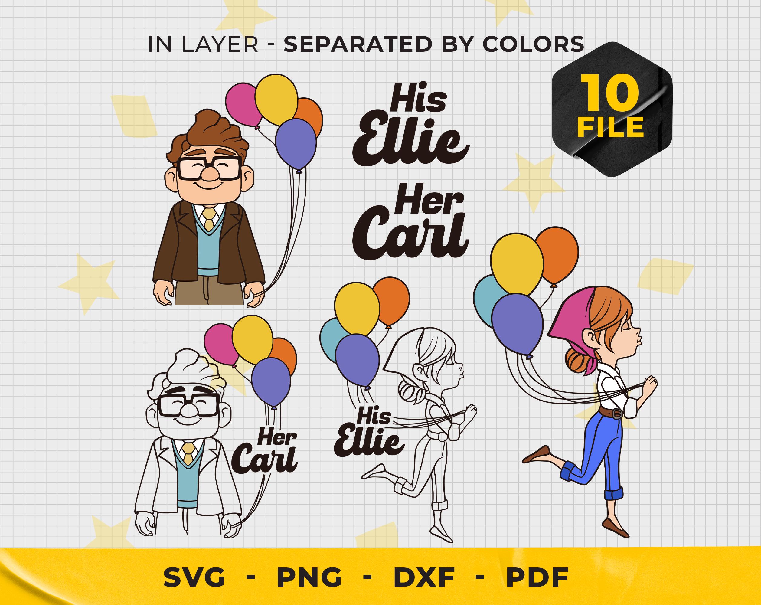 Ellie and Carl Svg, PNG, Up! Movie SVG Bundle, Valentine's Day ...