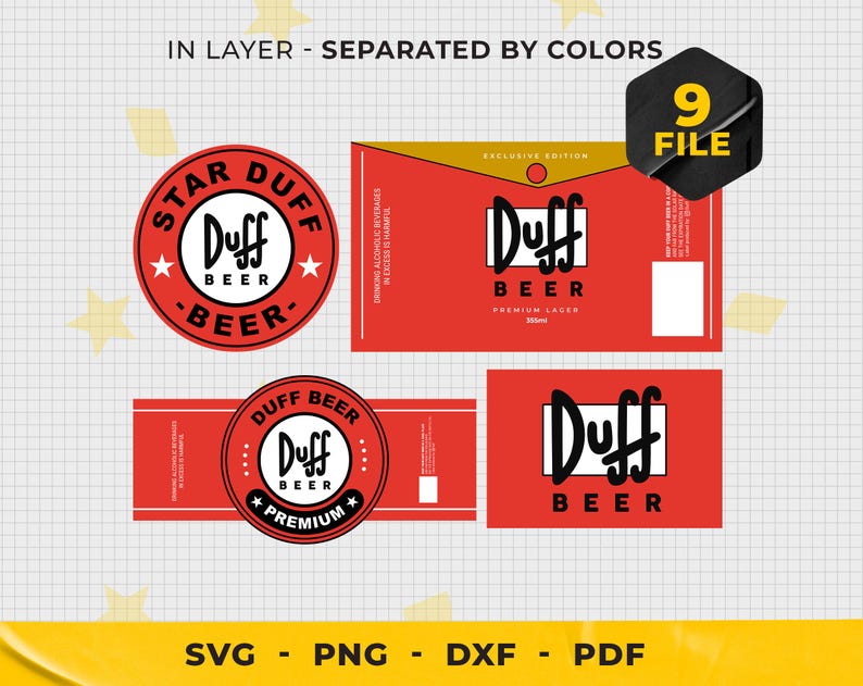 Duff Beer Svg, Duff Beer Bundle, Duff Beer Cricut, Instant Download ...