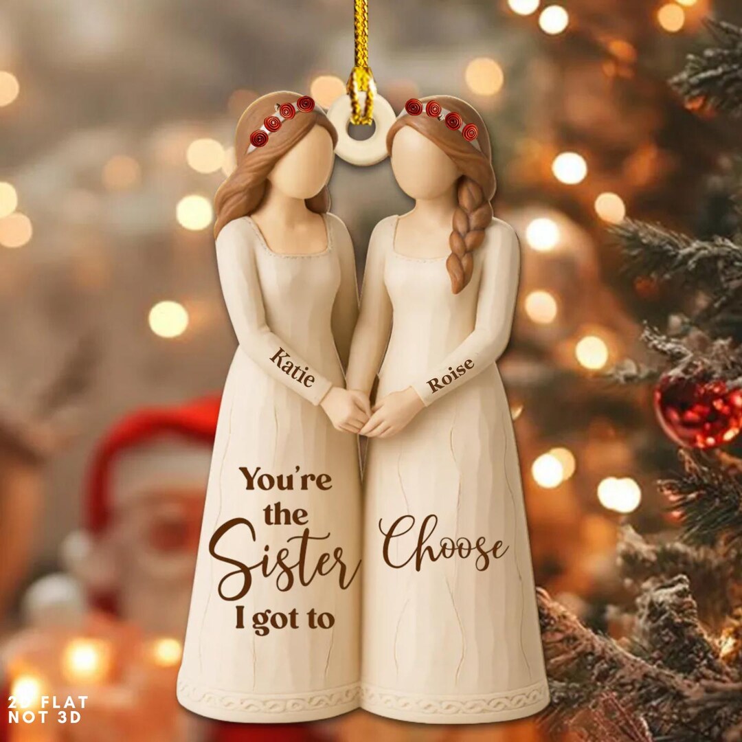 Personalized Sister Ornament 2025, Custom Name Sisters Christmas Gift ...