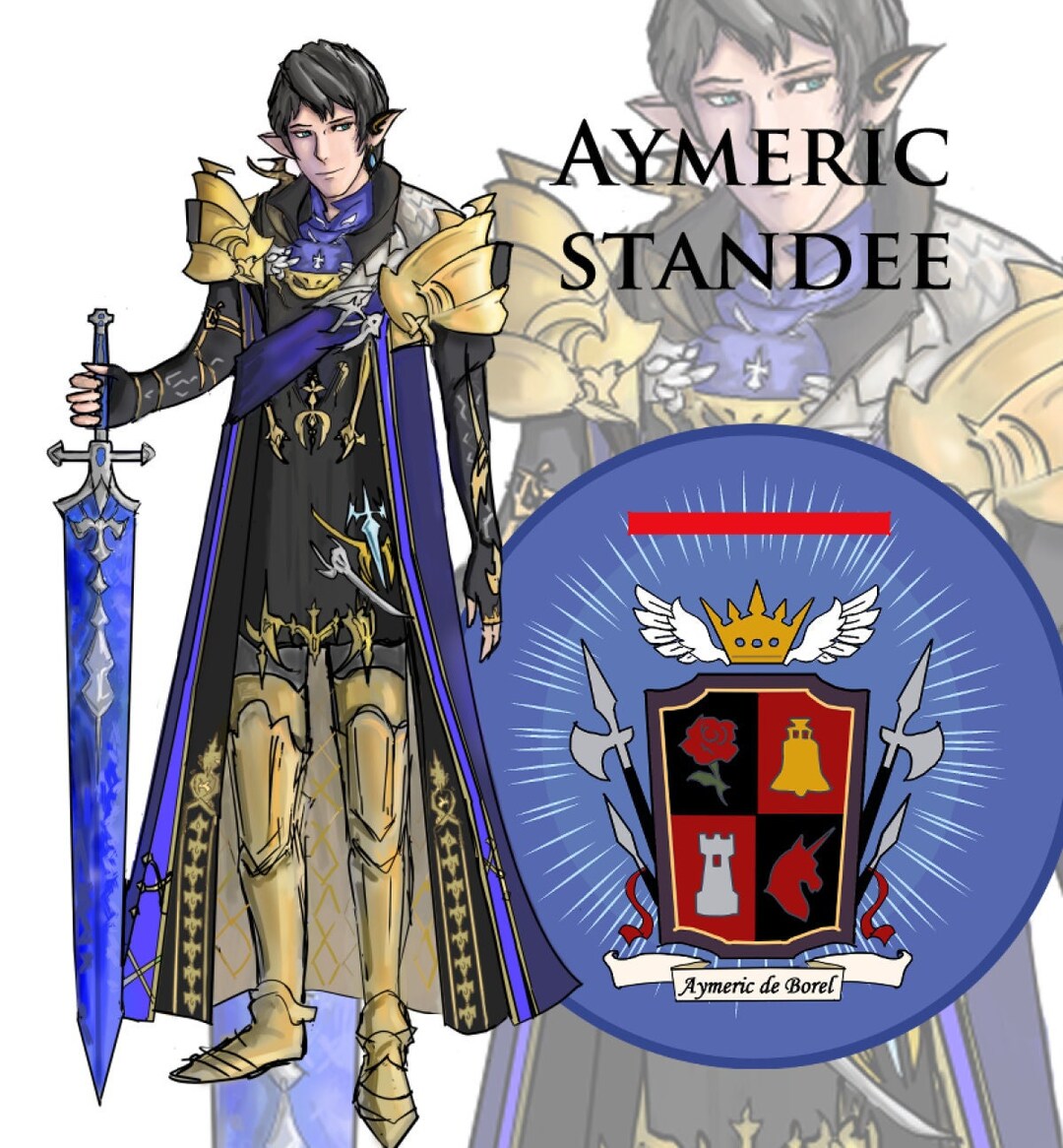 Aymeric De Borel FFXIV Standee - Etsy UK