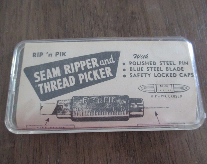 Vintage Rip 'N Pik Seam Ripper and Thread Picker in Original Package ...