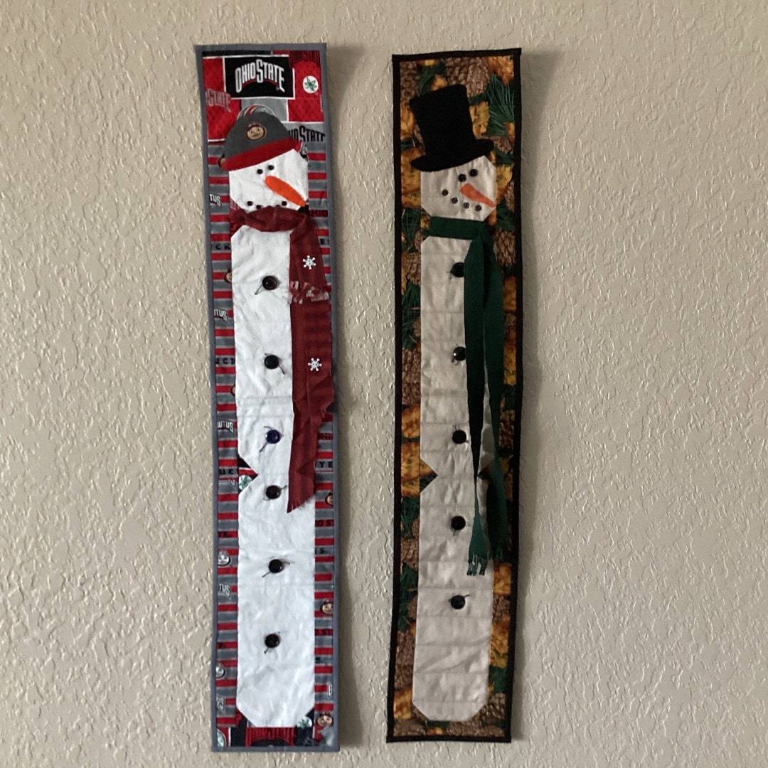 Skinny Snowman Wall Hangings, Ohio State Quilted Wall Hanging, Snowman ...