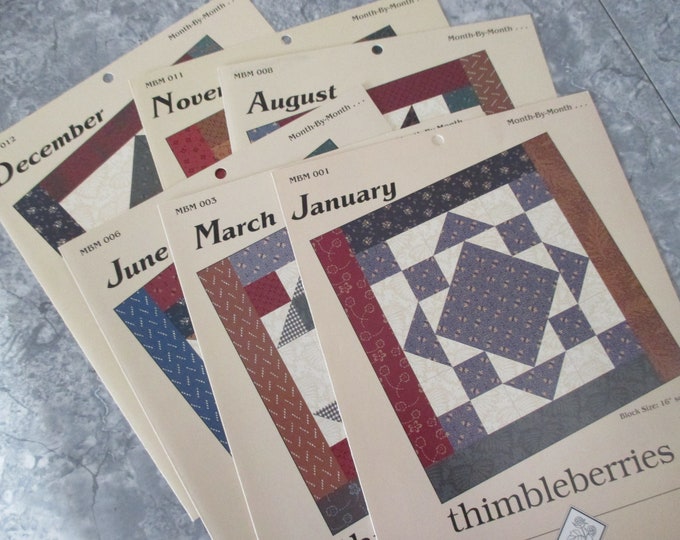 Set of 4 Thimbleberries Month by Month Quilt Patterns, Thimbleberries ...
