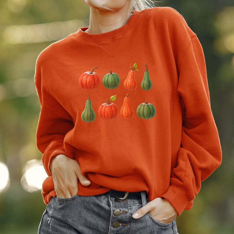 Pumpkin PNG Bundle, Fall Harvest Clipart, Autumn Gourd Illustration ...