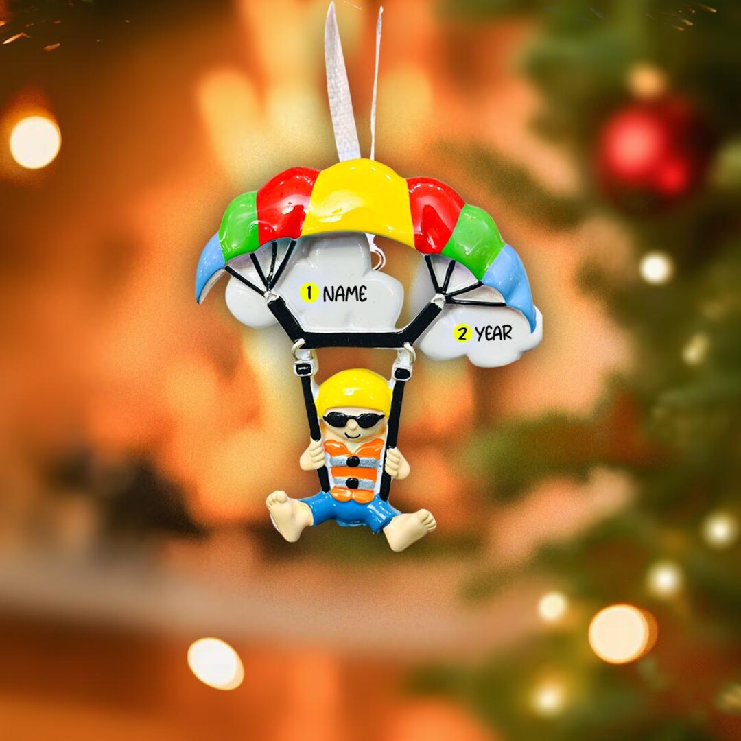 Personalized Parachute Ornament | Custom Name Christmas Gift | Skydiver ...