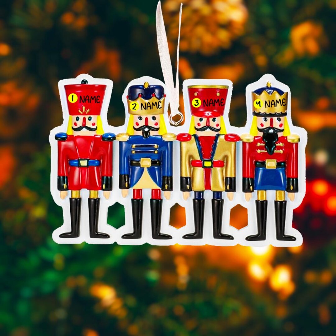Family of 4 Nutcracker Christmas Ornament | Personalized Nutcracker ...