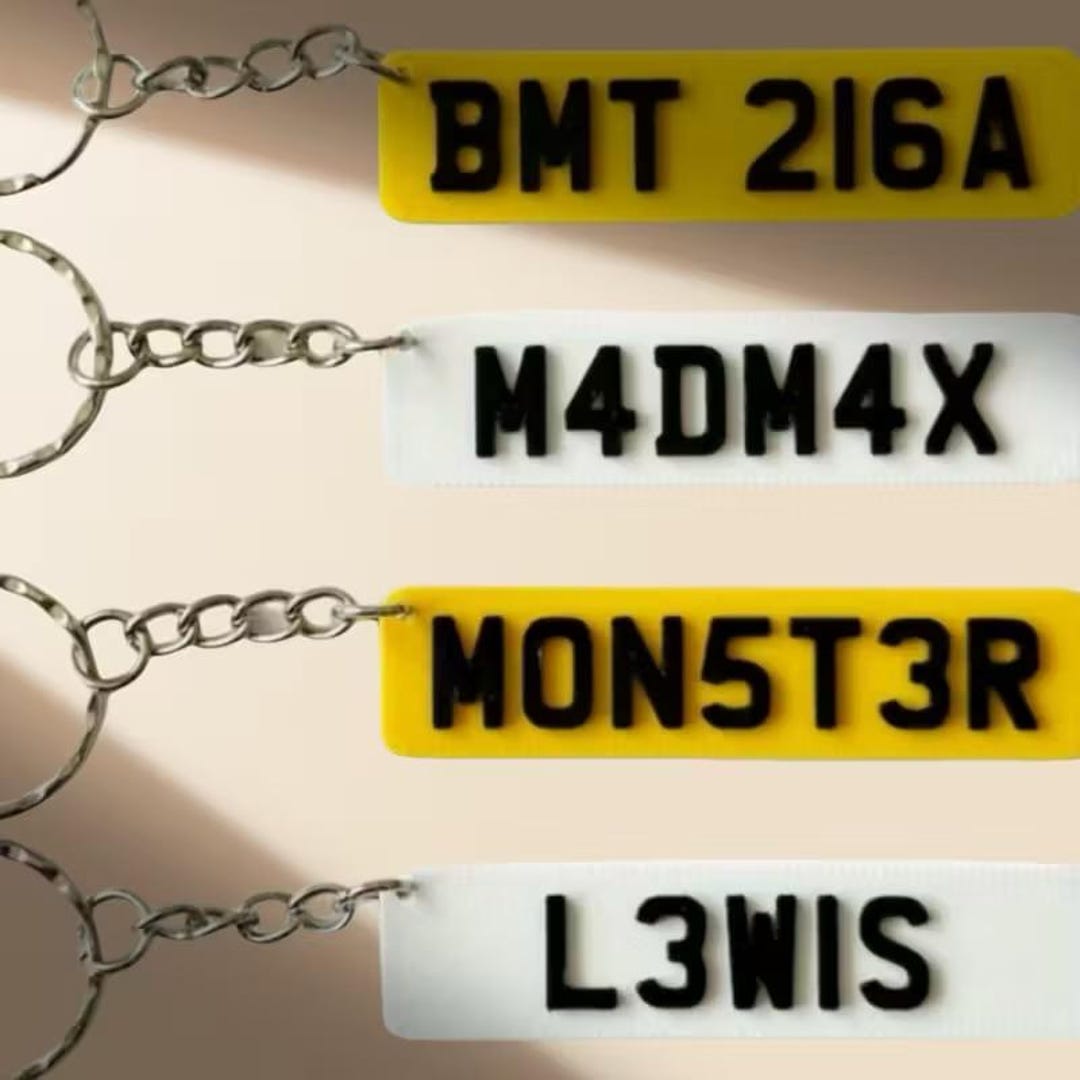 2D Flat, Custom 3D License Plate Keychain - Etsy