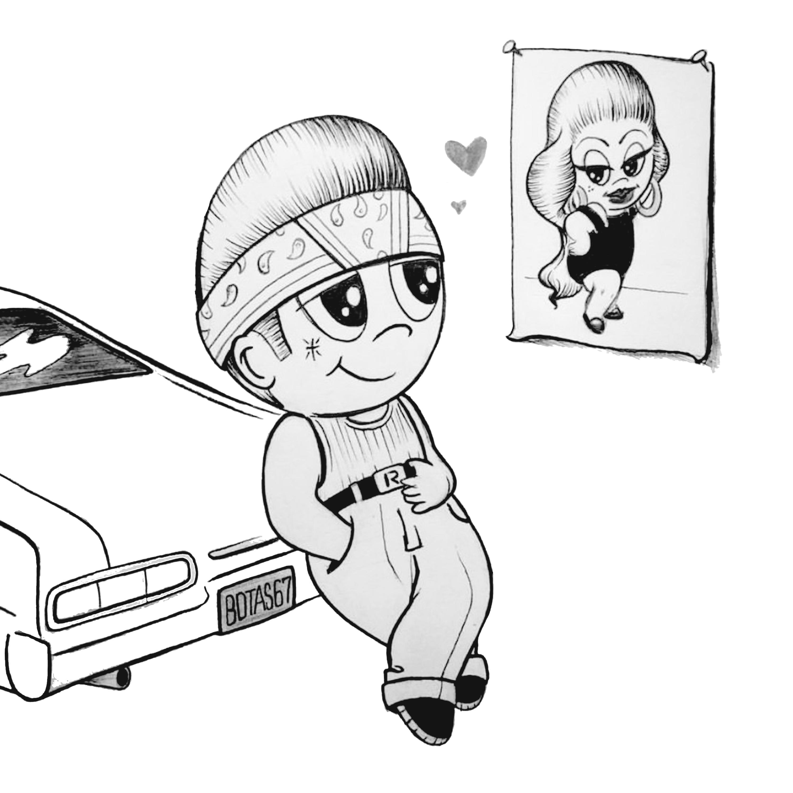 Lowrider Homies Coloring Pages - Etsy