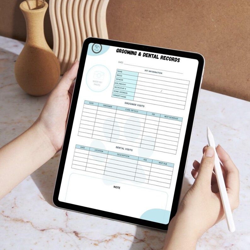 Pet Grooming & Dental Log: Printable Care Tracker for Dogs - Cats - PDF ...