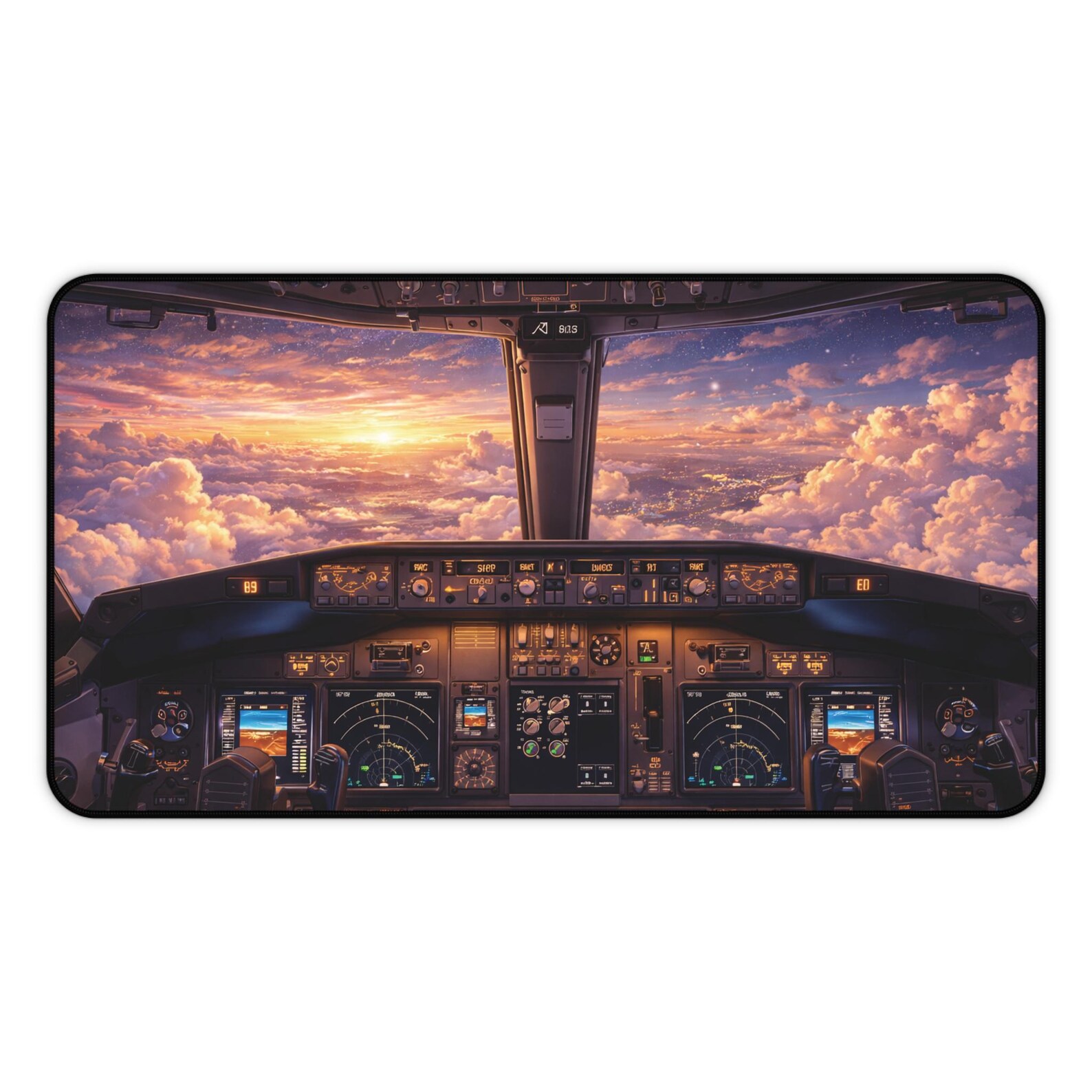 Cockpit Sunset Desk Mat | Airplane Flight Deck Mouse Pad - Etsy