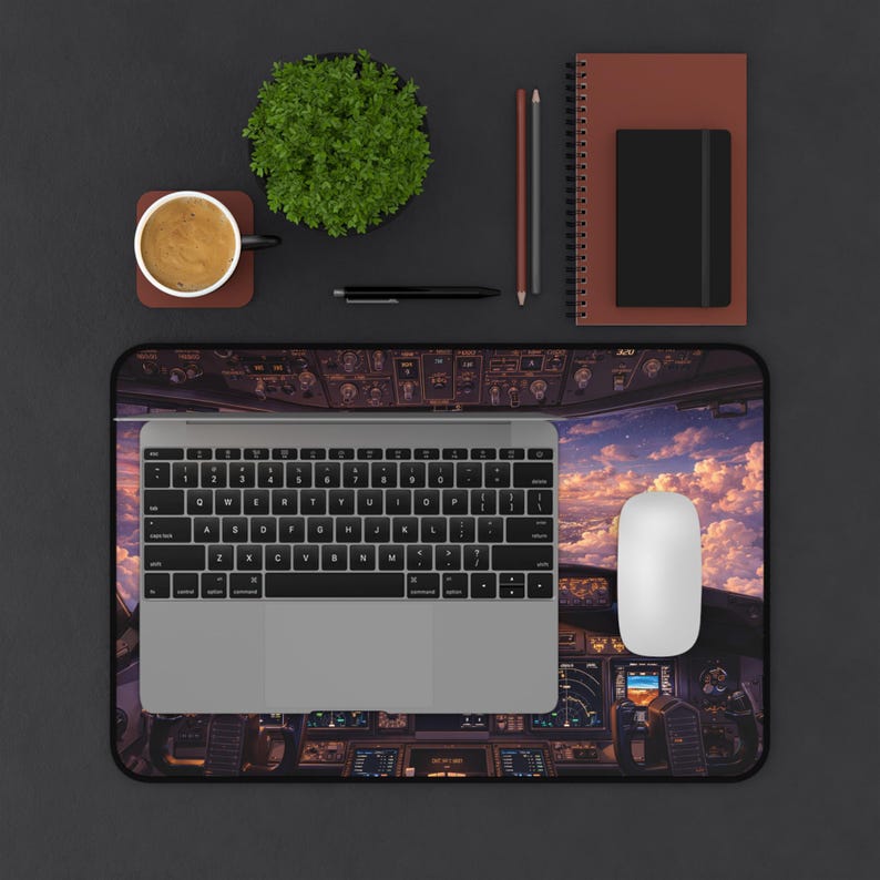 Cockpit Sunset Desk Mat | Airplane Flight Deck Mouse Pad - Etsy