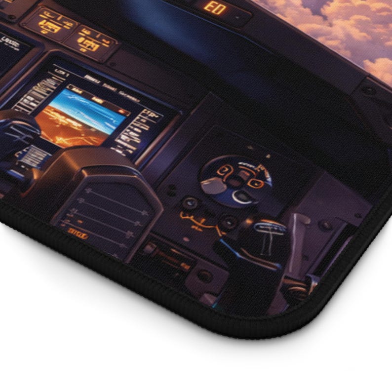 Cockpit Sunset Desk Mat | Airplane Flight Deck Mouse Pad - Etsy