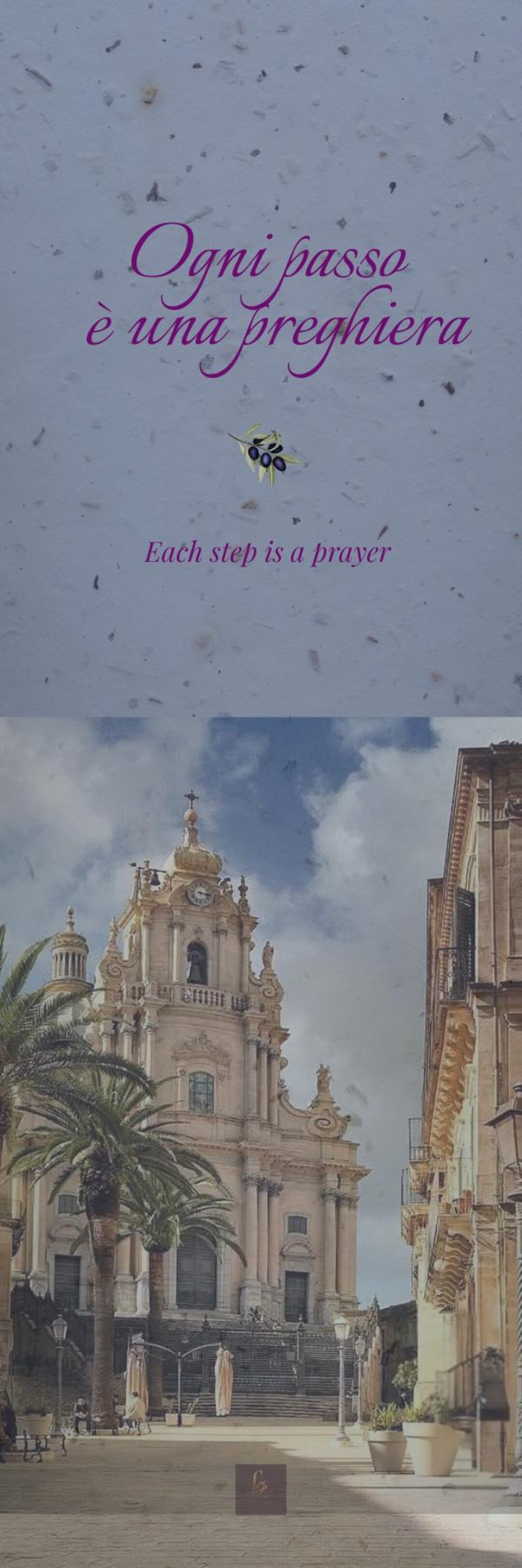 Digital Italian Bookmark -sicilian Baroque Church-bilingual Quotes - Etsy