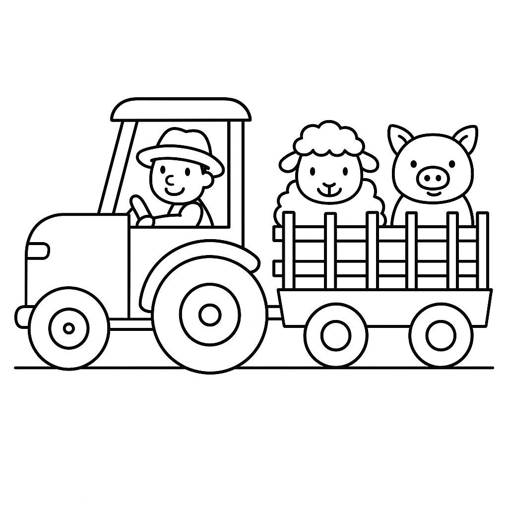 Farm Animals Coloring Pages- 10 Printable Pages for Kids- Instant ...