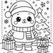 Christmas Coloring Pages- Kawaii Holiday Pack for Kids- 10 Printable ...