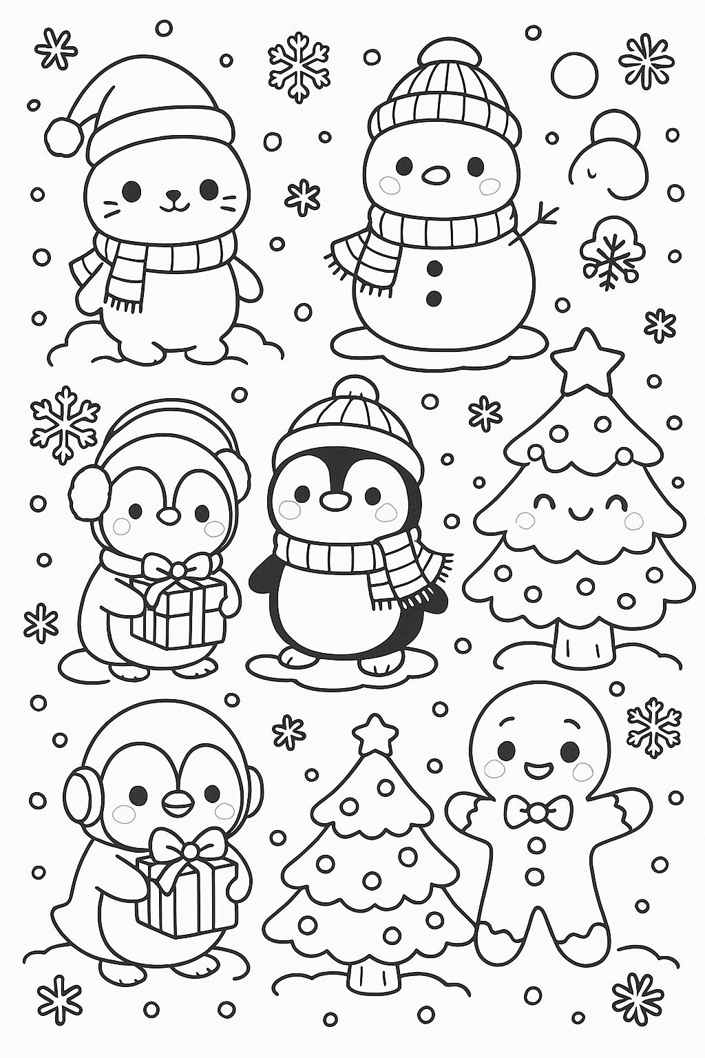 Christmas Coloring Pages - 10 Holiday Scenes Printable Coloring Book - Etsy