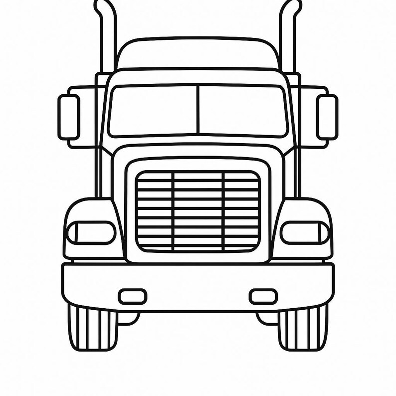 Construction Trucks Coloring Pages- 10 Printable Sheets - Etsy