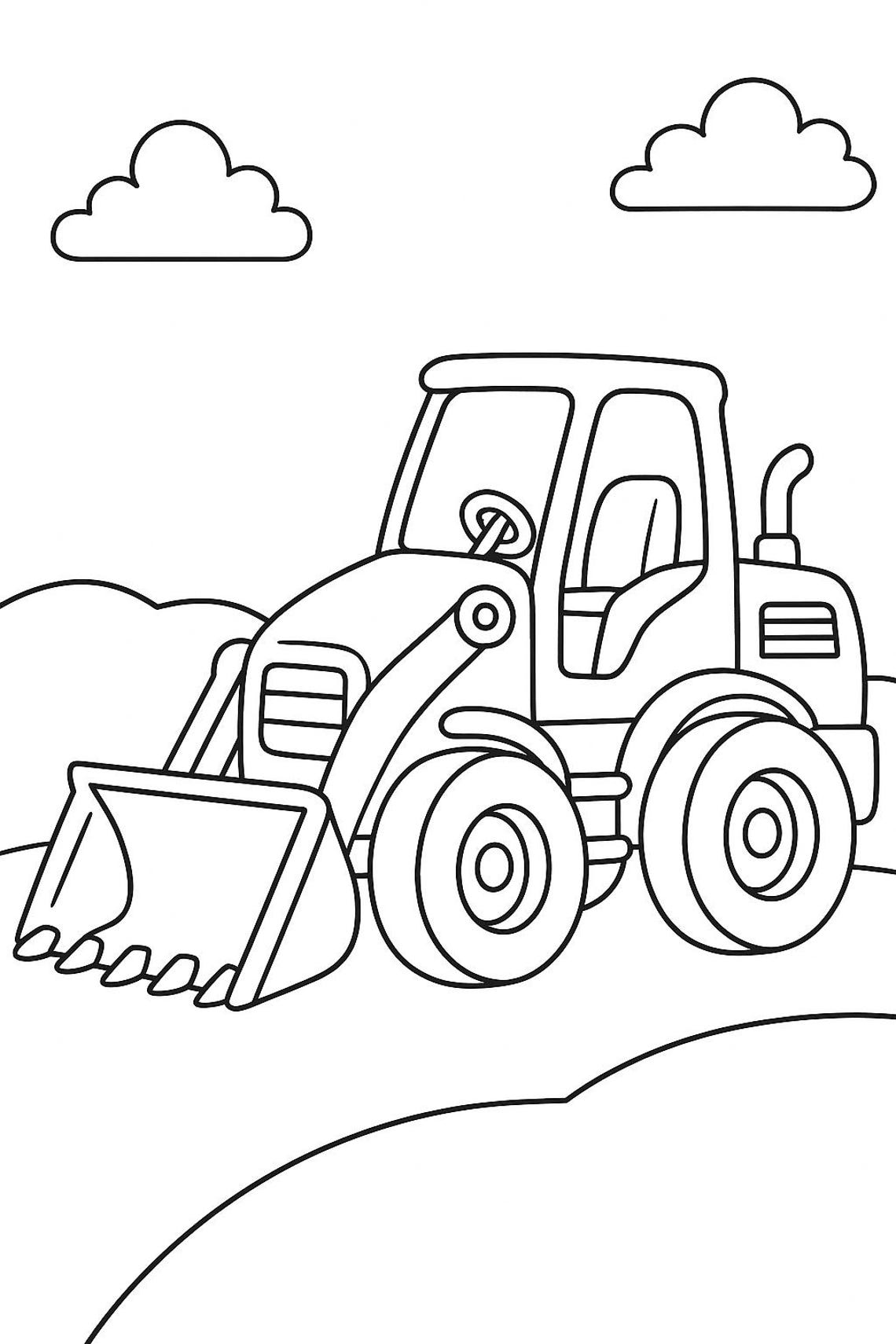 Construction Vehicles Coloring Pages-10 Printable Pages for Kids ...