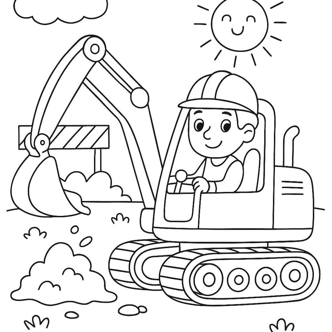 Construction Vehicles Coloring Pages-10 Printable Pages for Kids ...