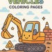 Construction Trucks Coloring Pages- 10 Printable Sheets - Etsy