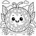 Kawaii Fruits Coloring Pages- 10 Printable Pages for Kids -instant ...