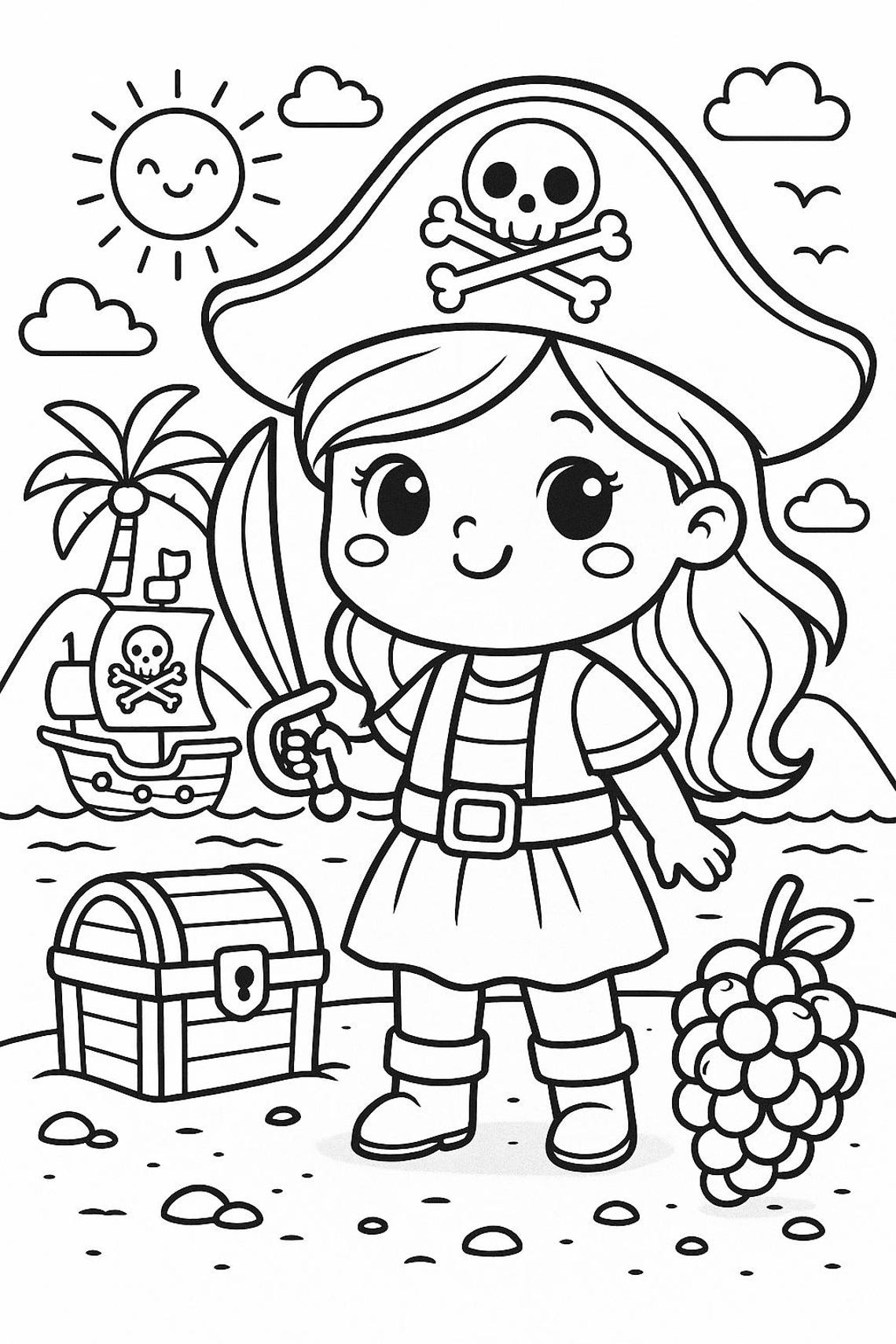 Pirate Coloring Pages- 10 Fun Printable Pirate Sheets for Kids ...