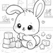 Kawaii Bunny Coloring Pages- Rabbit Coloring Pack for Kids- 10 ...