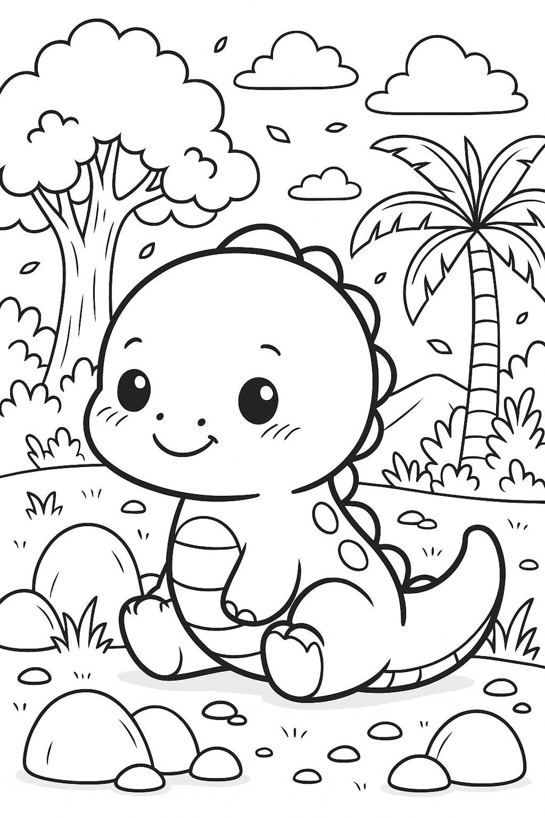 Dinosaur Coloring Pages-10 Printable Dino Pages for Kids - Fun Activity ...
