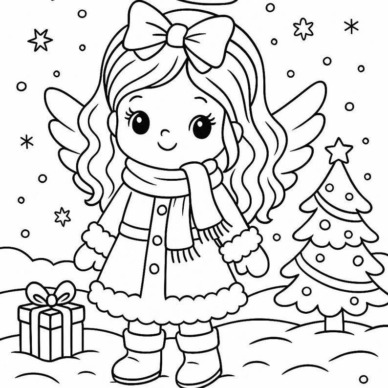 Christmas Coloring Pages - 10 Holiday Scenes Printable Coloring Book - Etsy