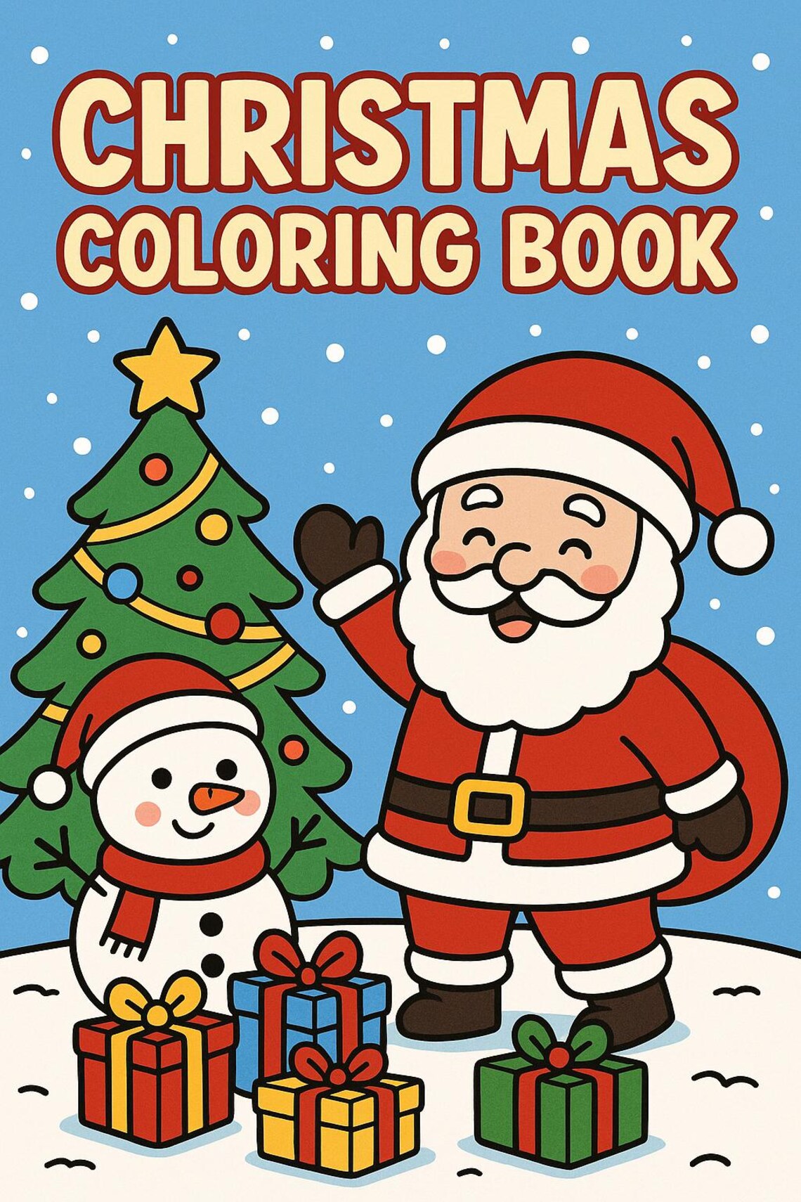 NEW Christmas Coloring Pages for Kids - Etsy