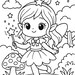 Kawaii Fairy Coloring Pages- Fairy Printable Pack for Kids -10 Magic ...