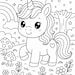 Kawaii Unicorn Coloring Pages- Unicorn Printable for Kids - Instant ...