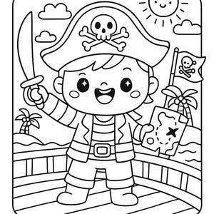 Pirate Coloring Pages- 10 Fun Printable Pirate Sheets for Kids ...