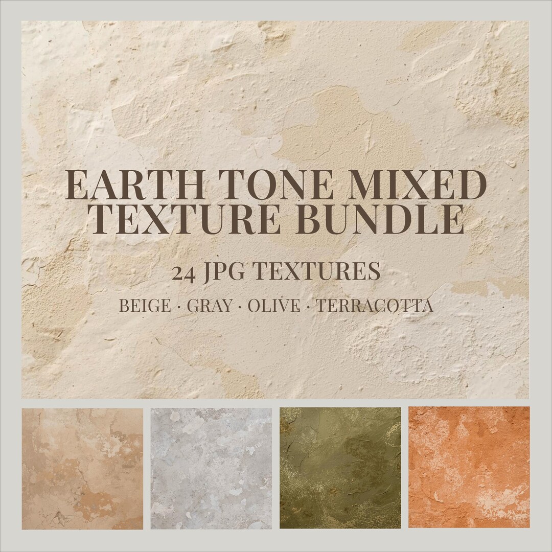 Mixed Color Texture Bundle, Plaster Wall Backgrounds, Warm Neutral ...