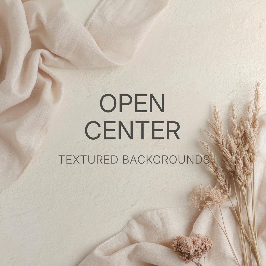 Open Center Textured Backgrounds (6 JPG) | Neutral Flat Lay Mockup ...