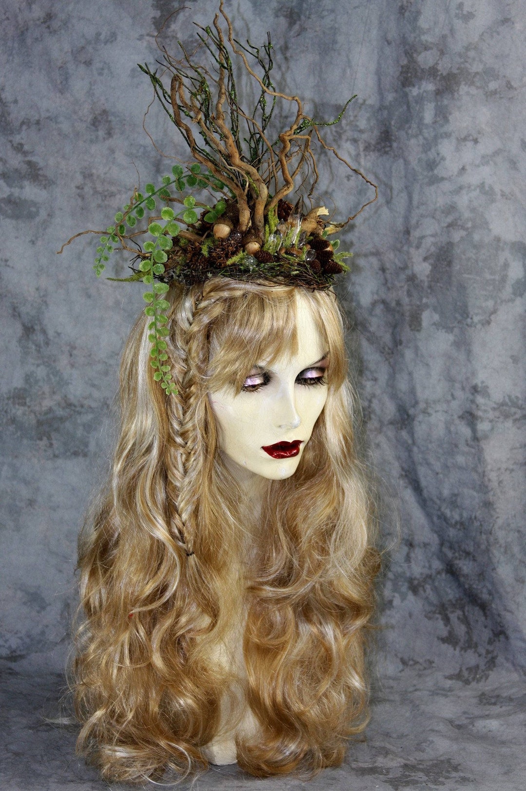 Crystal Woodland Fairy Queen Full Blonde Wig W Bramble Flora - Etsy