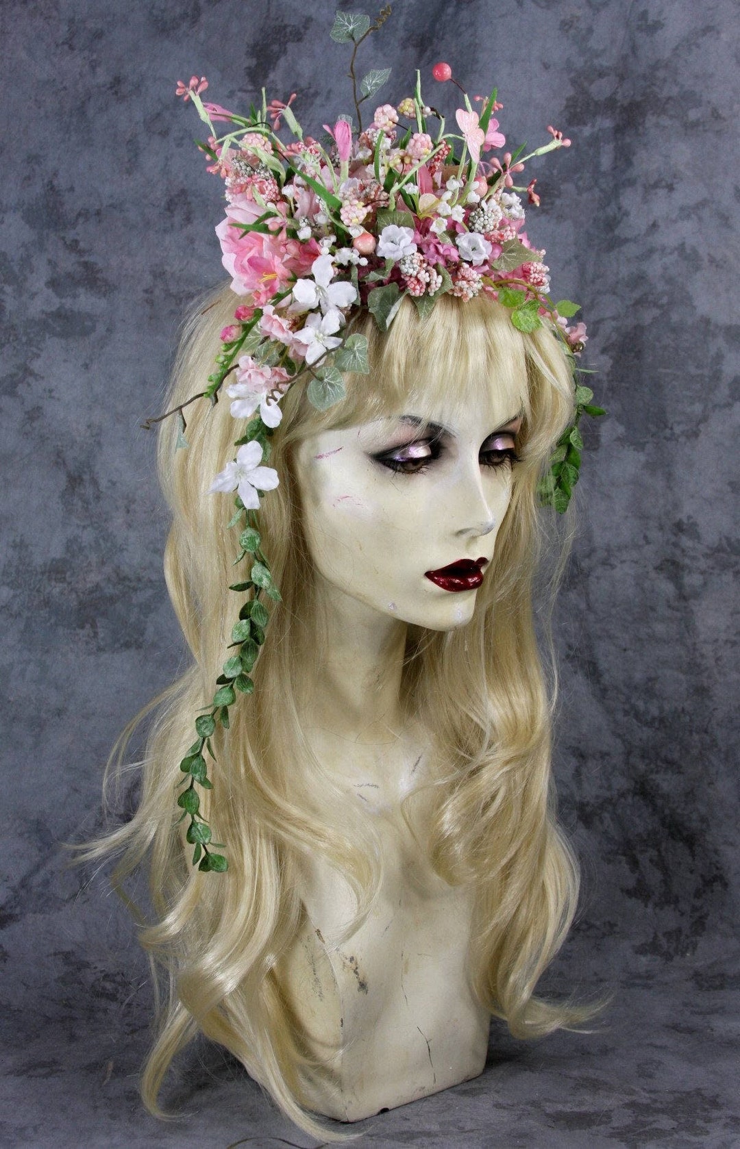 Whispering Summer Fairy - Full Blonde Wig W Butterflies Headpiece ...