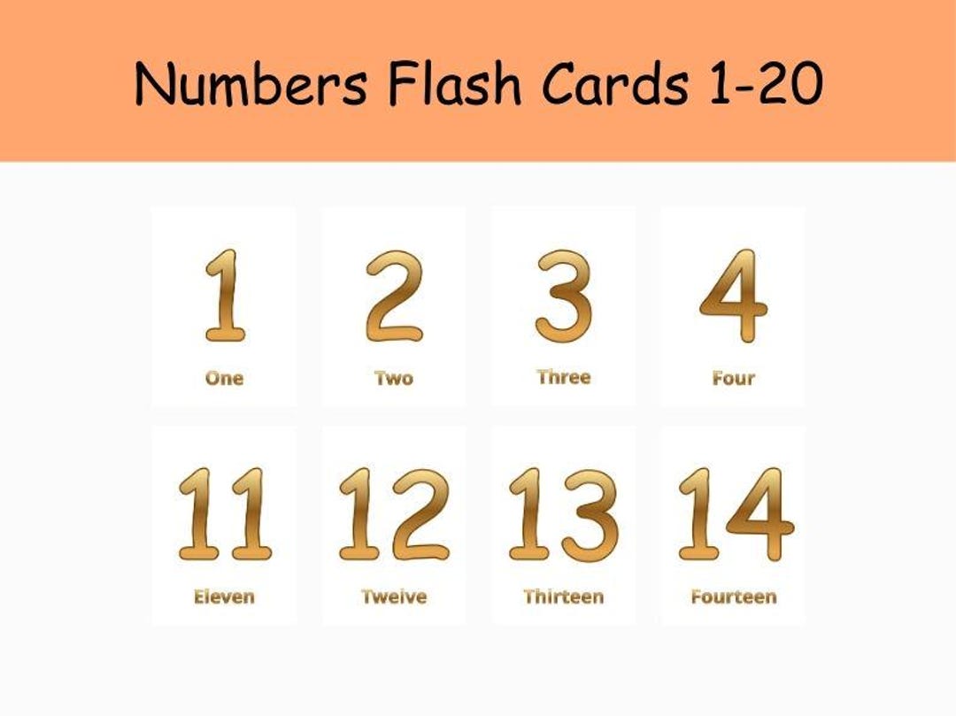 Numbers Flash Cards 1-20 Printable| Preschool & Homeschool Math ...