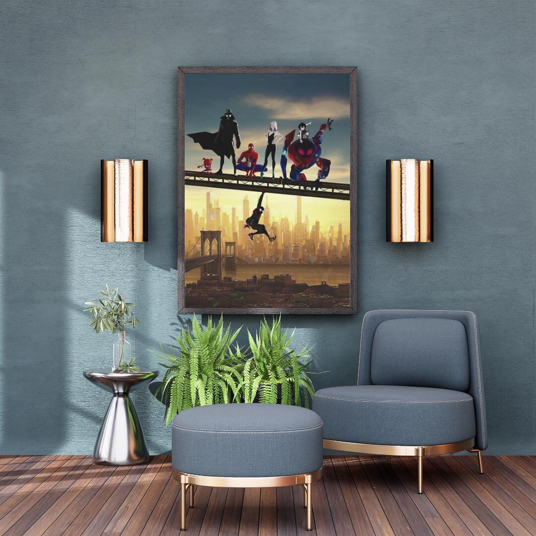 Multiverse Hero Comic Poster, Animated Cityscape Digital Art for ...