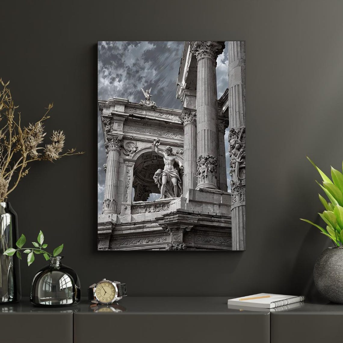 Ancient Greek Statue Printable, Dramatic Classical Architecture Wall ...