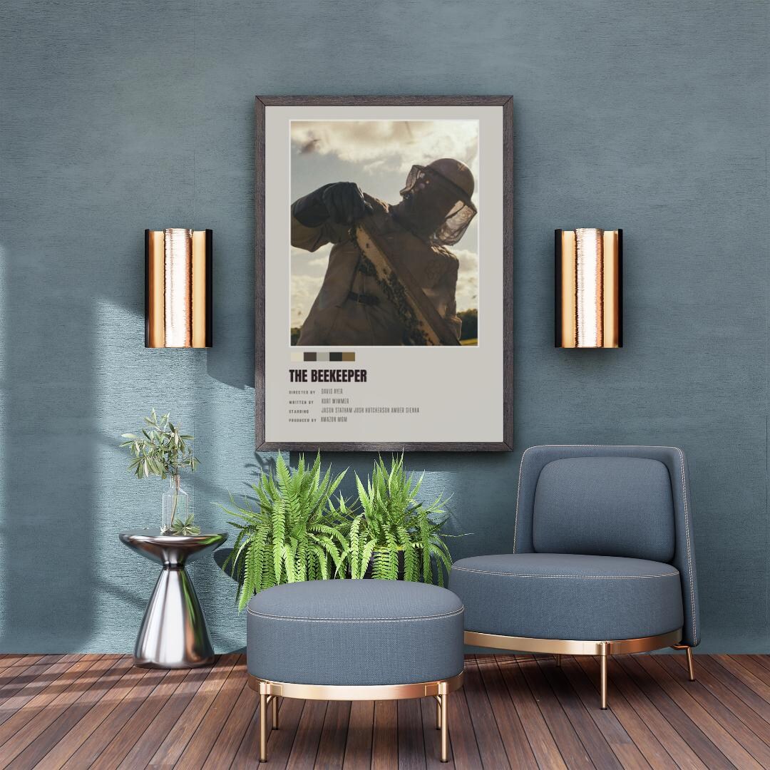 The Beekeeper Poster Printable, Cinematic Beekeeper Art, Rustic ...