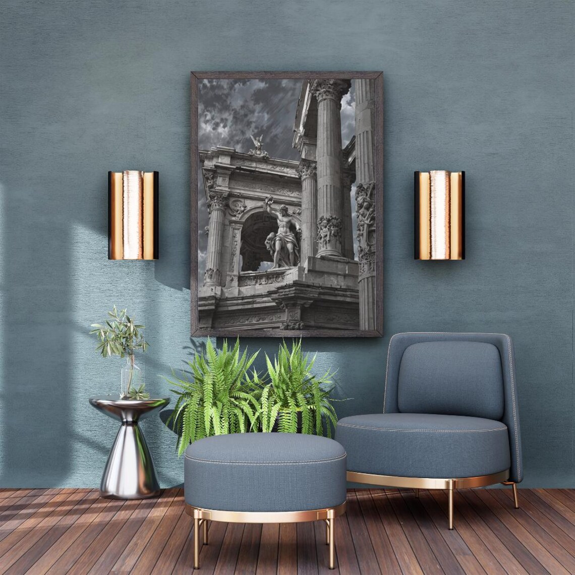 Ancient Greek Statue Printable, Dramatic Classical Architecture Wall ...