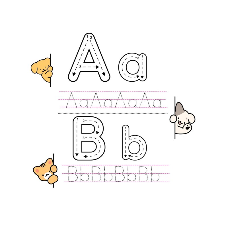 Alphabet Tracing Cards | Preschool Letter Practice PDF - Etsy Australia