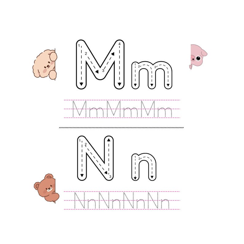 Alphabet Tracing Cards | Preschool Letter Practice PDF - Etsy