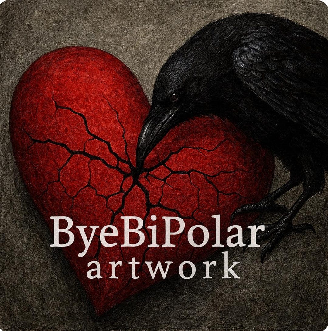 Raven & Broken Heart Art: Emotional Pain Painting - Etsy