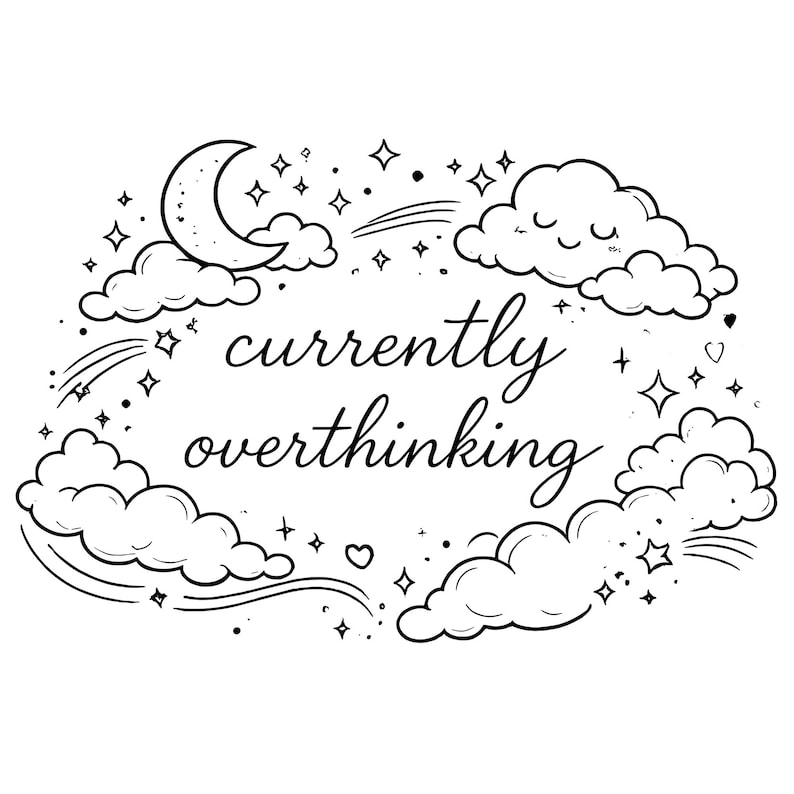 Currently Overthinking PNG | Mental Health SVG File - Etsy