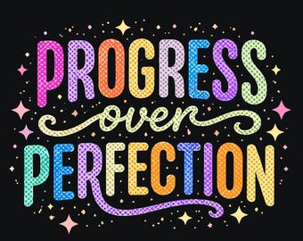 Progress Over Perfection SVG, Growth Mindset Classroom Art (digital ...
