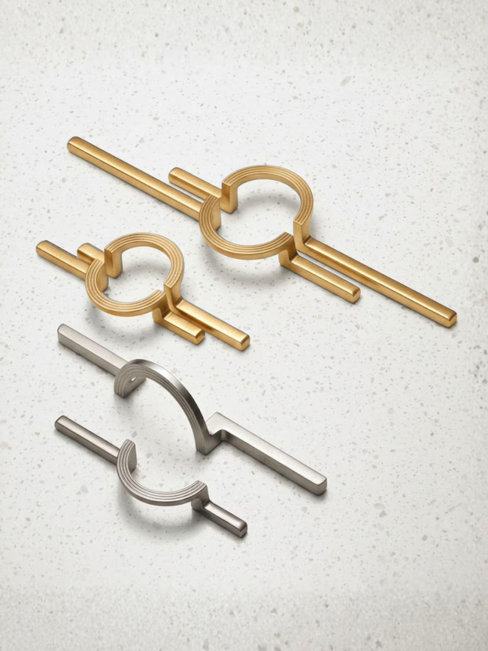 Brushed Brass Half-moon Cabinet Pull – Modern Zinc Alloy Handle - Etsy