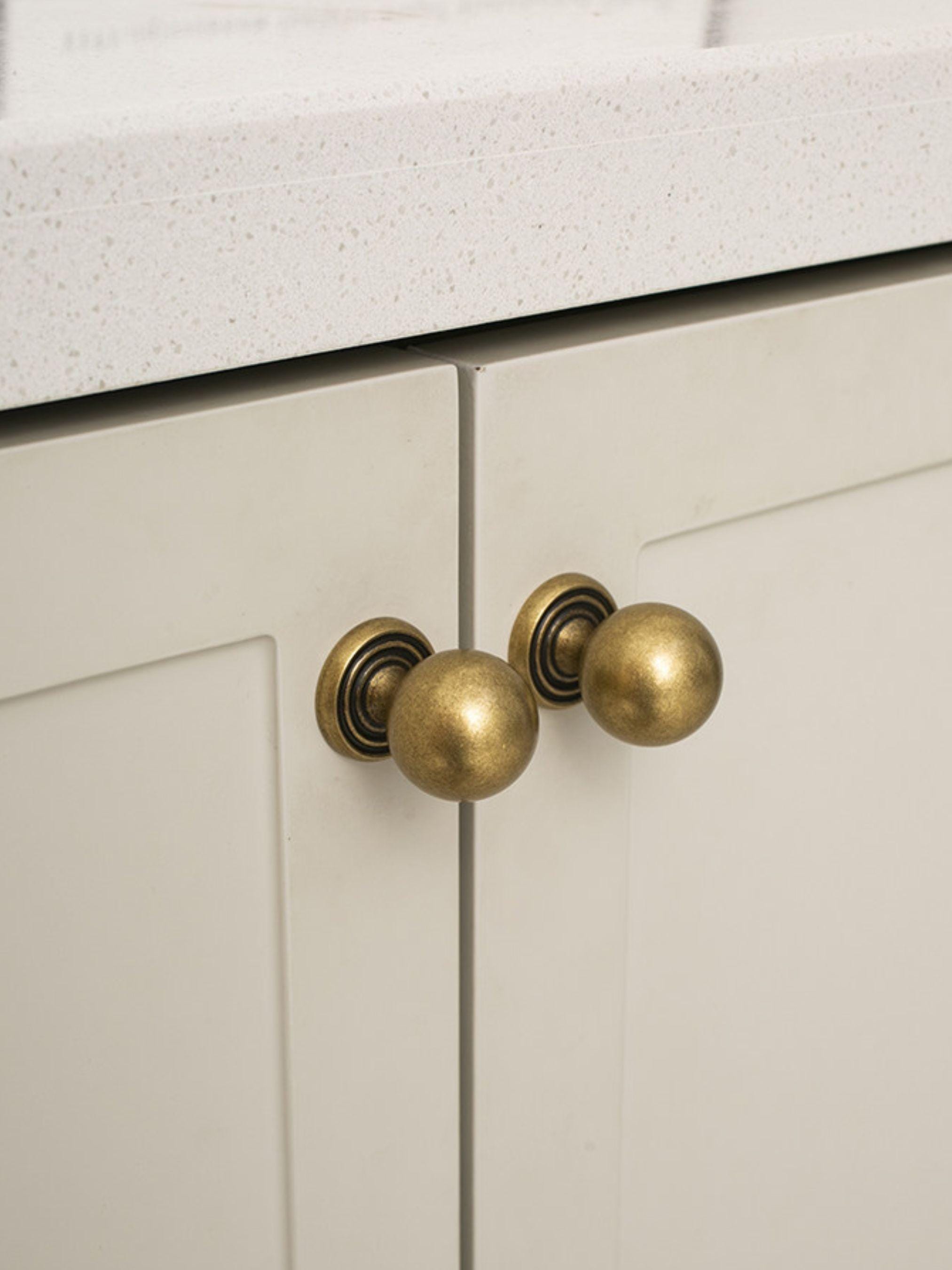 Antique Brass Beaded Cabinet Pulls 160 Mm – Vintage Kitchen & Furniture ...
