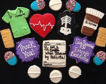 Thank you DOCTOR Sugar Cookies MEDIUM | Etsy